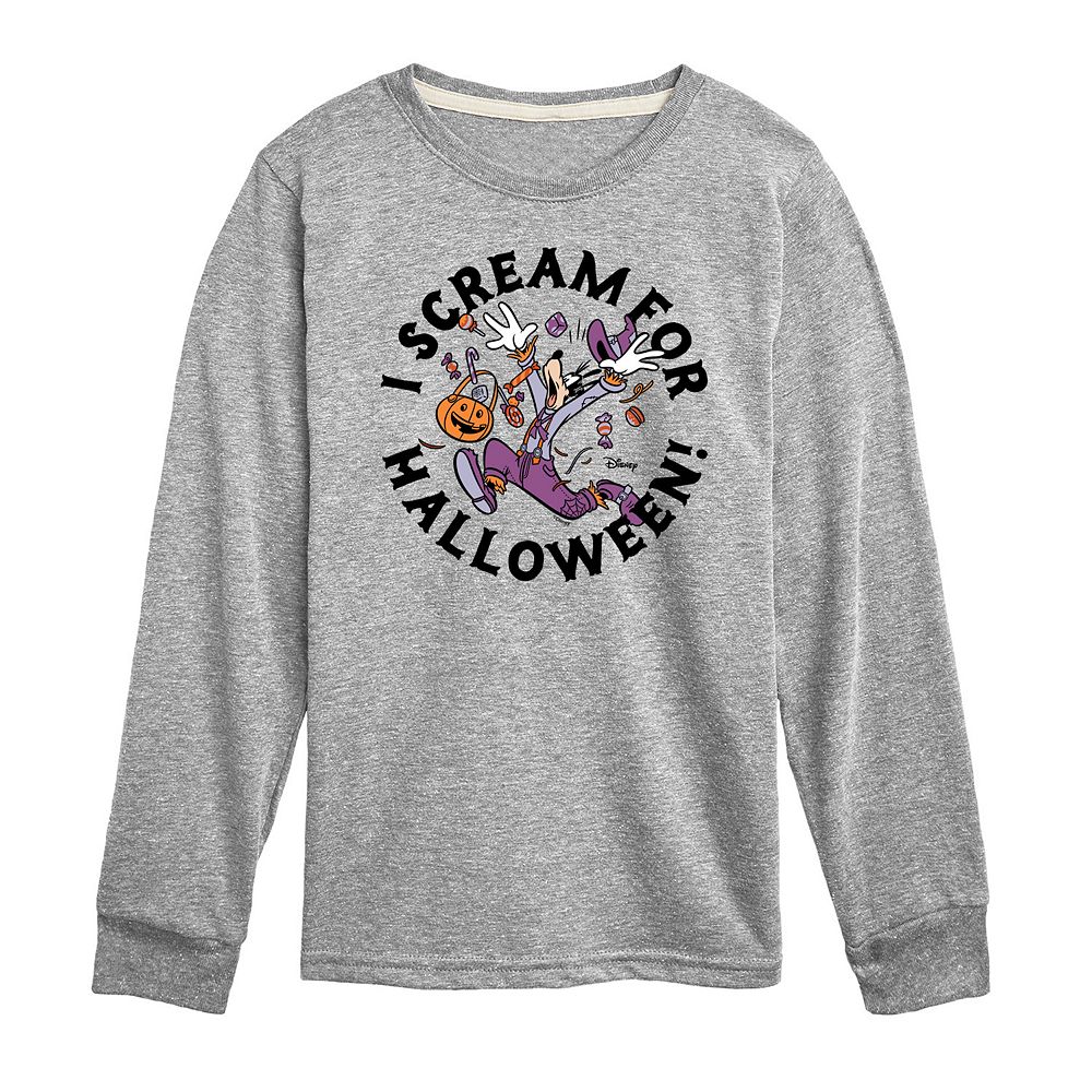 Disney's Goofy Boys 8-20 Scream For Halloween Long Sleeve Graphic Tee