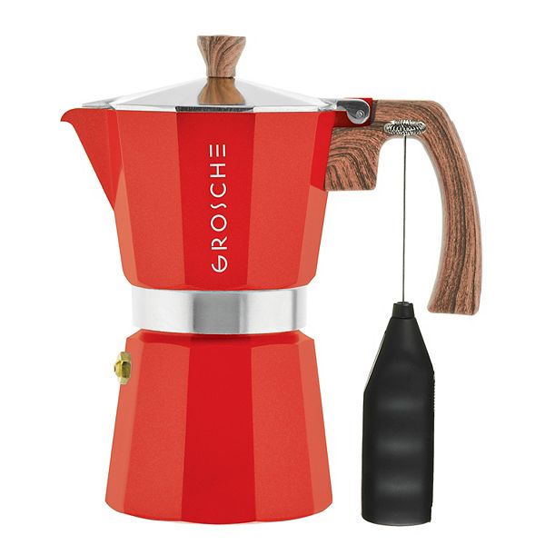 GROSCHE Milano Stovetop Espresso Coffee Maker and Turbo Milk Frother