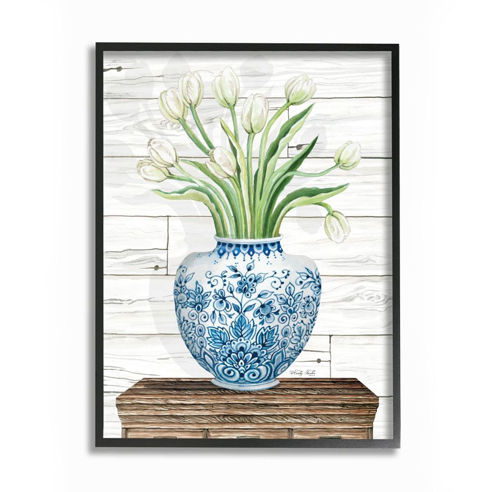 Stupell Home Decor Fresh Tulips Framed Wall Art