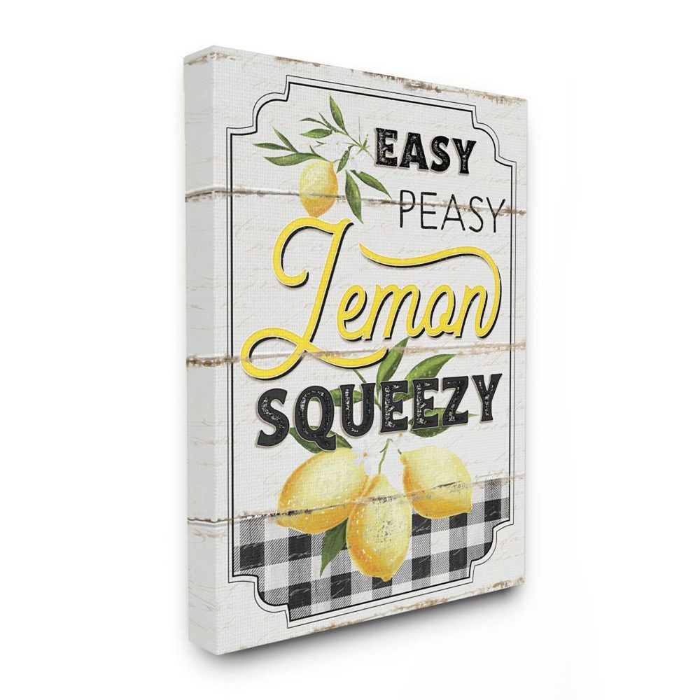Stupell Home Decor Vintage Rustic Easy Peasy Lemon Squeezy Quote Wall ...