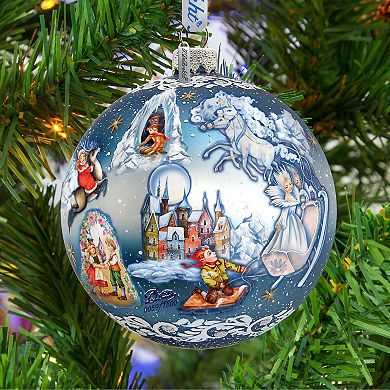 Limited Edition, Oversized Snow Queen Ball Glass Ornament