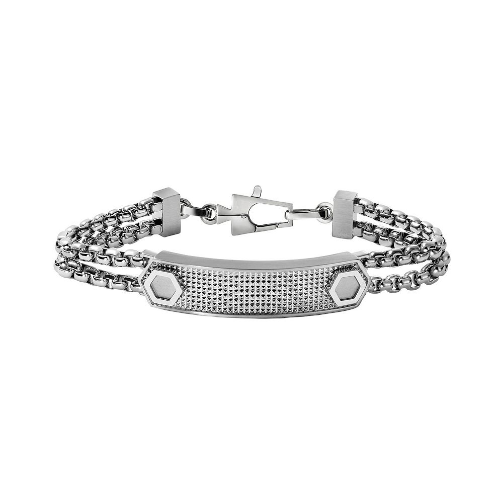 Bulova Men's Precisionist Stainless Steel ID Link Bracelet Bulova Men's Precisionist Stainless Steel ID Link Bracelet
