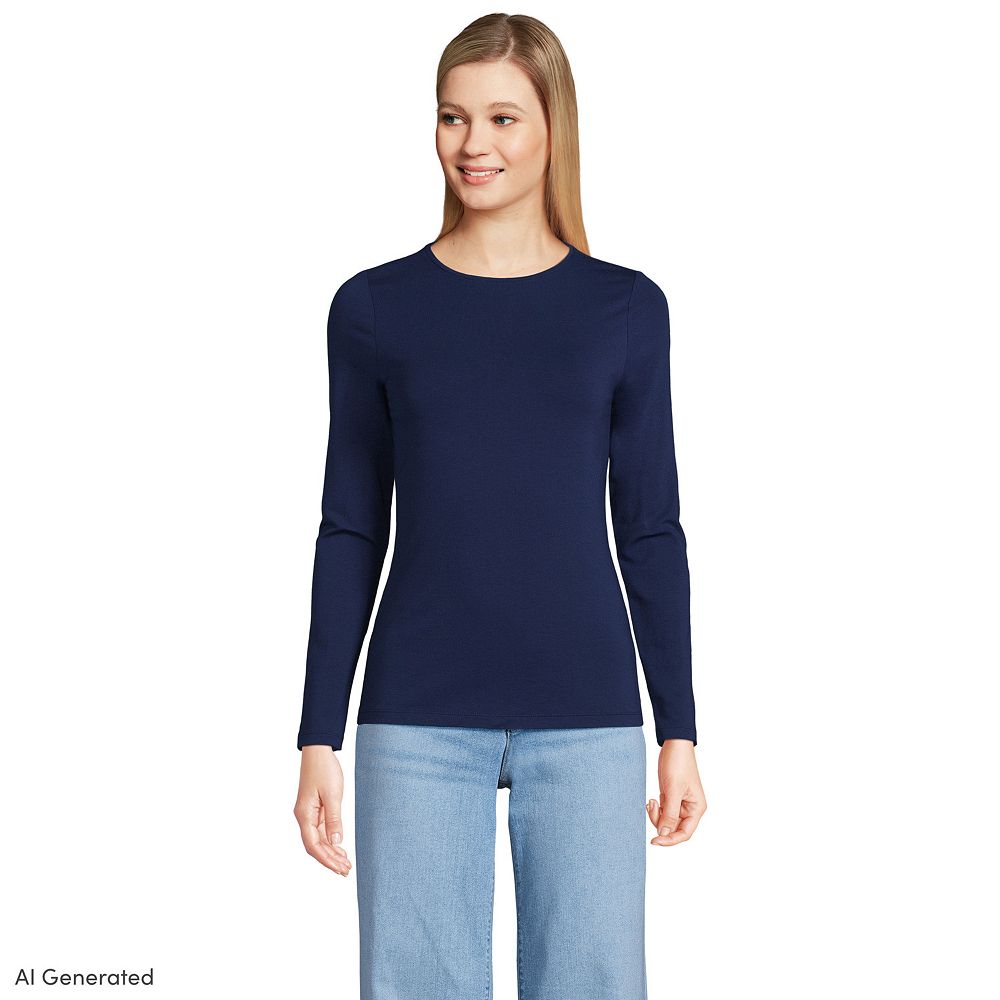 Women's Lands’ End Long Sleeve Crewneck Top