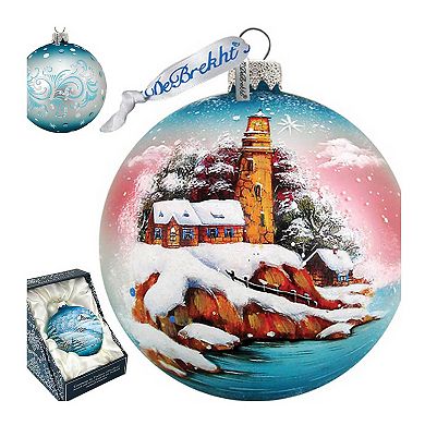 G.Debrekht Harbor Light Ball Glass Ornament by G. DeBrekht DecorCoastal ...