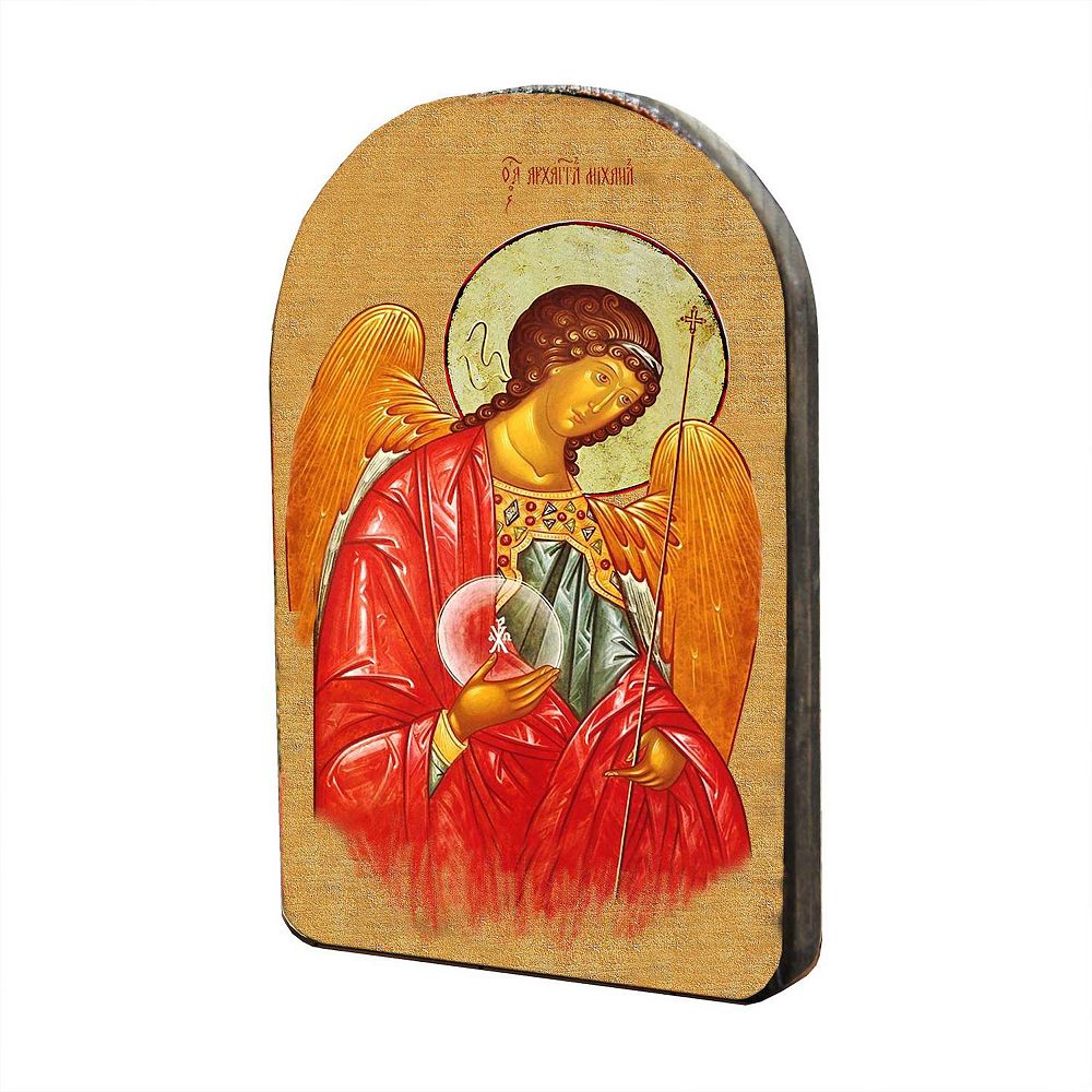 G.Debrekht Saint Michael Archangel Wooden Gold Plated Orthodox ...