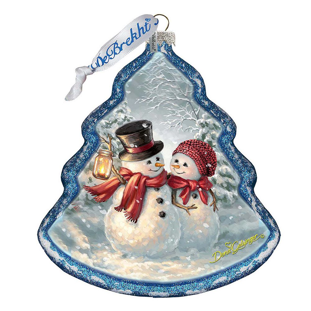 G.Debrekht Snow Couple Glass Christmas Ornament by D. Gelsinger ...