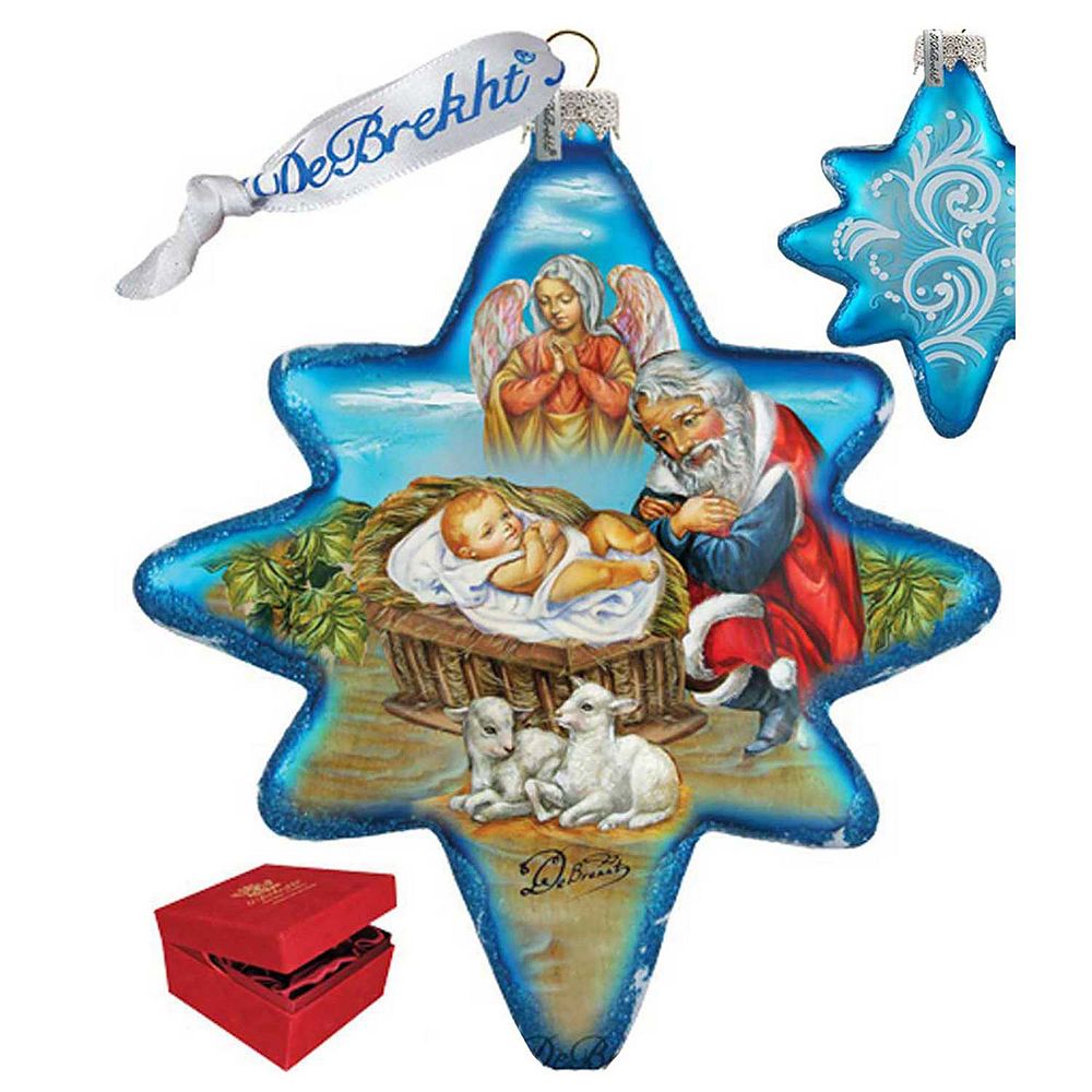 G.Debrekht Limited Edition Regal Nativity Snowflake Glass Ornament ...