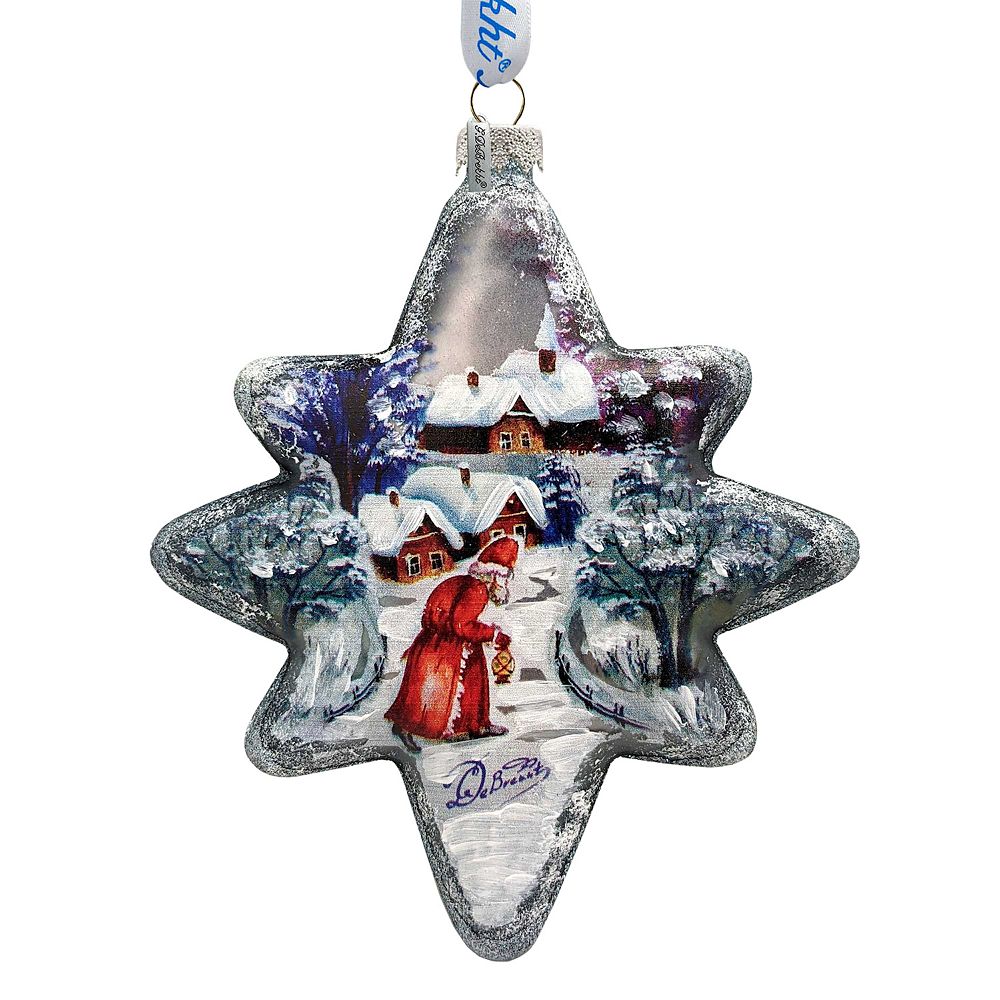 G.Debrekht Snowman Play North Star Glass Ornament by G. DeBrekht ...