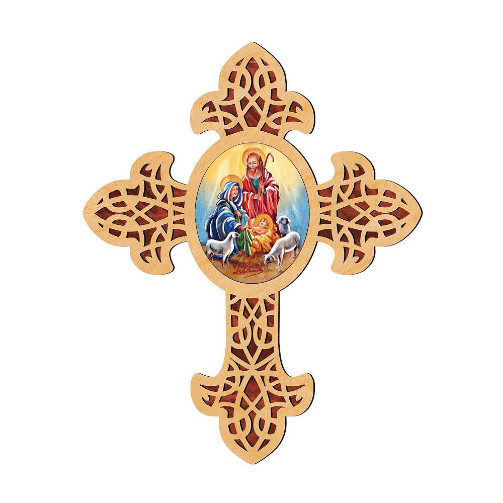 G.Debrekht Holy Family Pointy Wooden Cross by Museum Icons ...