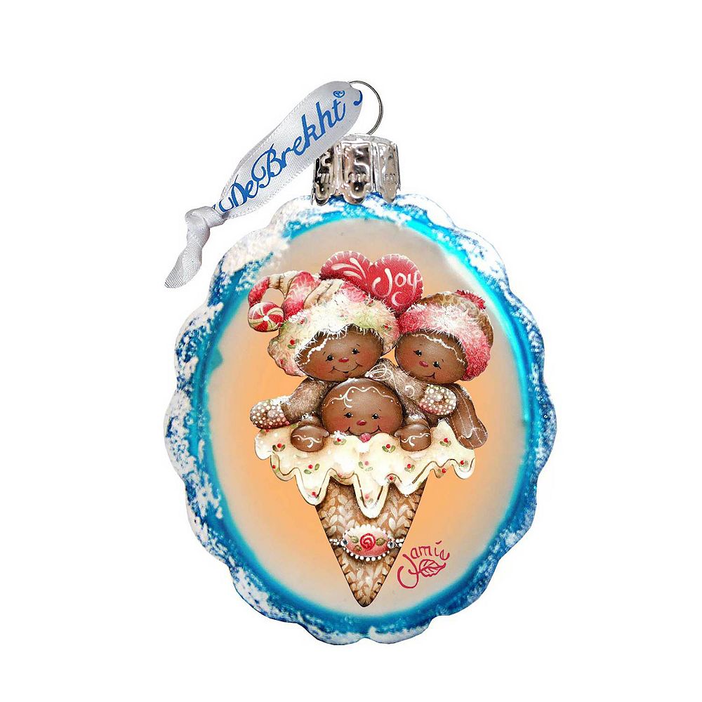 Designocracy Joy Cone Babies Mercury Glass Christmas Ornament by J ...