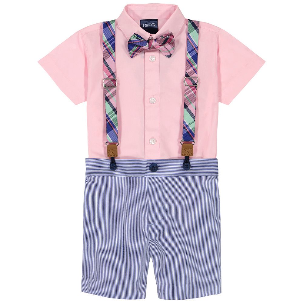 Baby Boy IZOD 4-piece Short Sleeve Pincord Bodysuit Shirt, Shorts ...