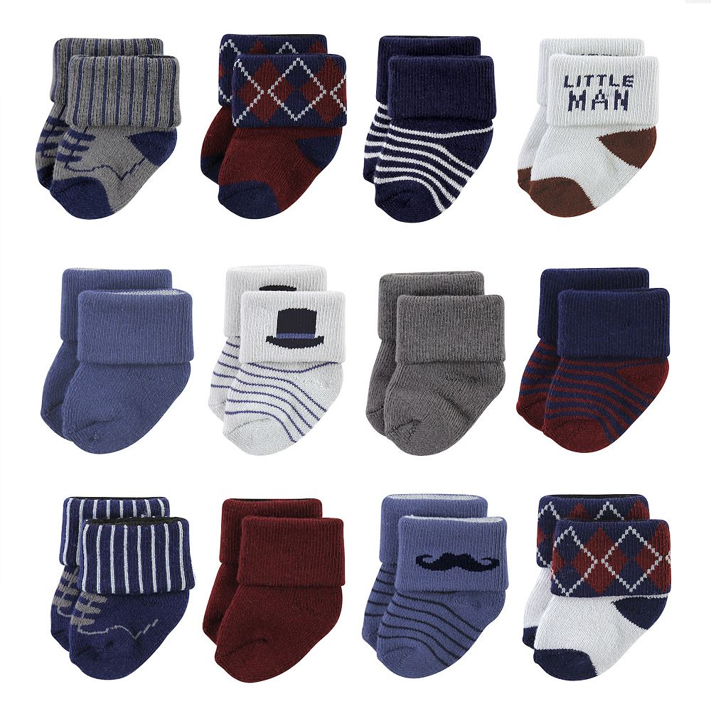 Hudson Baby Infant Boys Cotton Rich Newborn and Terry Socks, Gentleman ...