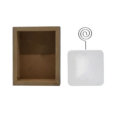 "Best Dad Ever" Clever Caption Box & Photo Clip Table Top Decor Set