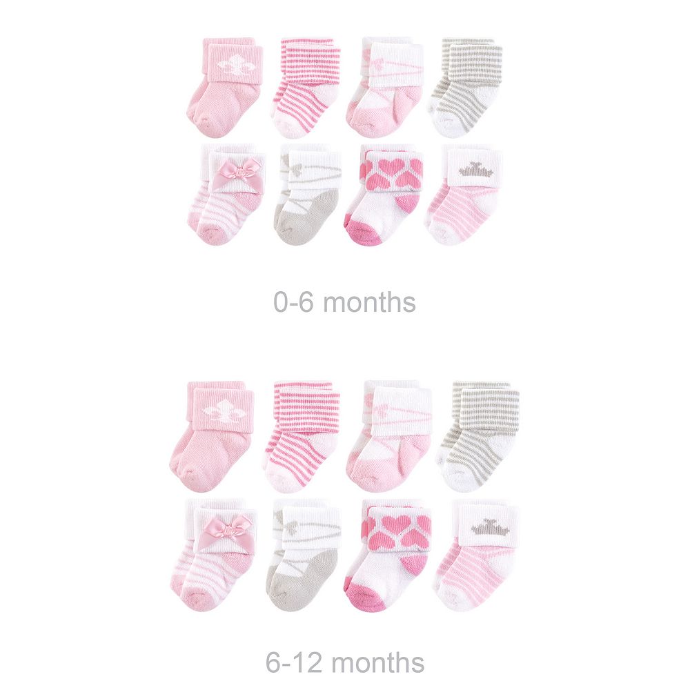 Infant Boy Grow with Me Cotton Terry Socks, Royal, 0-6 and 6-12 Months