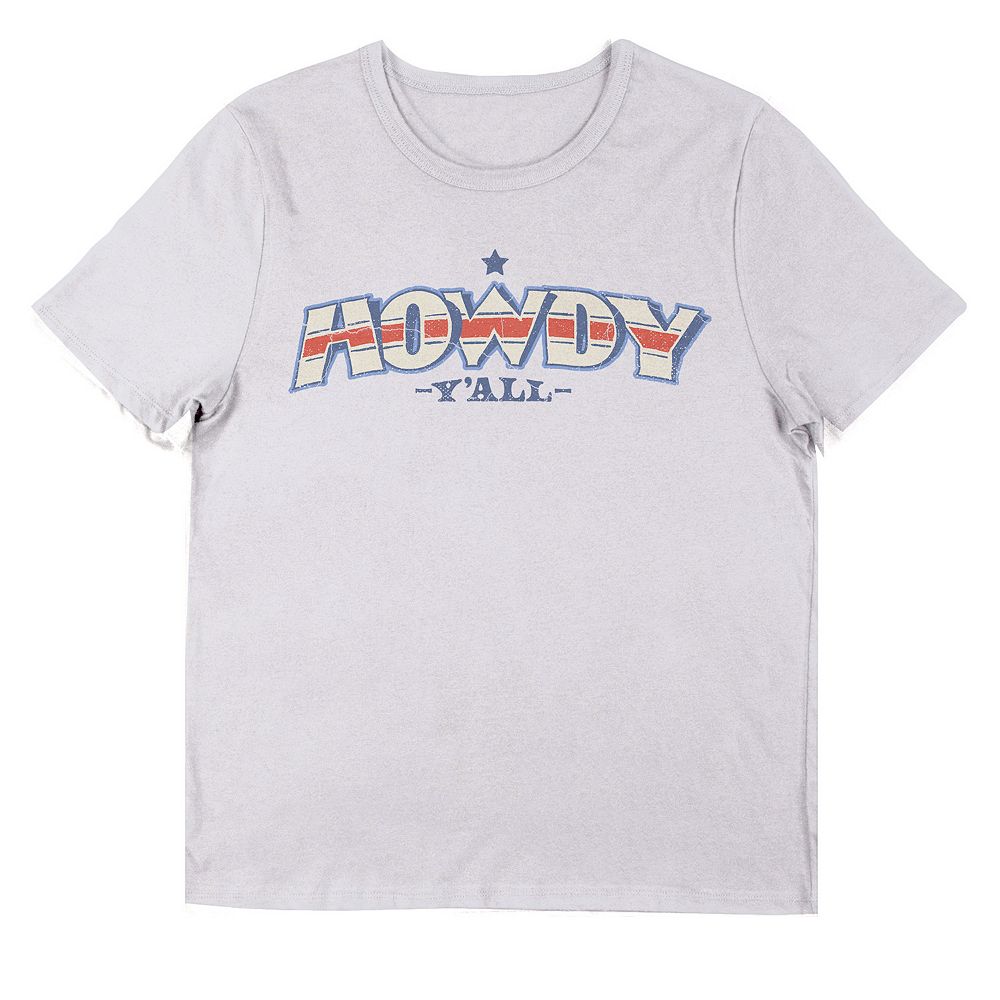 Juniors' Western Howdy Graphic Tee