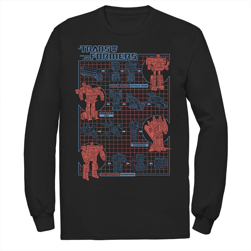 Men's Transformers How To Transform Schematic Graphic Tee