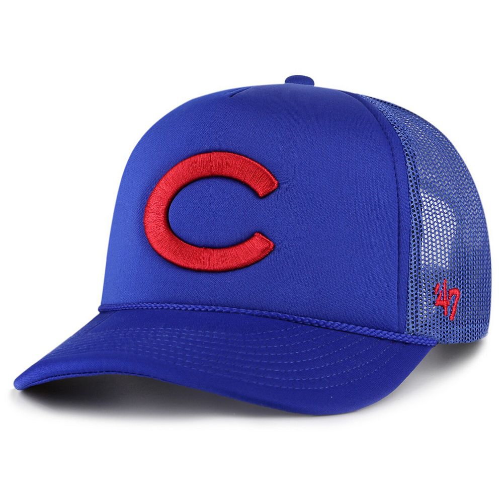 Men's '47 Royal Chicago Cubs Foam Logo Trucker Snapback Hat