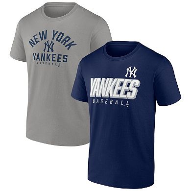 Men's Fanatics Branded Navy/Gray New York Yankees Player Pack T-Shirt ...