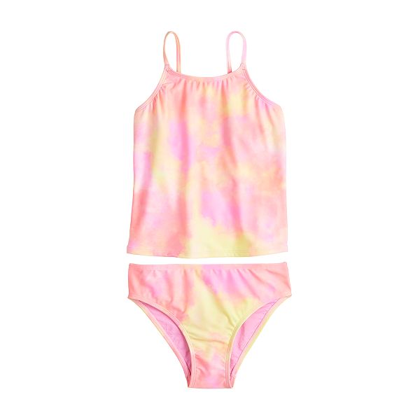 Girls 4-16 Breaking Waves Tankini Swim Top & Scoop Swim Bottoms