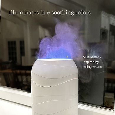 Lifelines "Waves" Ultrasonic Diffuser (200ml) - Cascading Mist and Light plus Essential Oil Blend