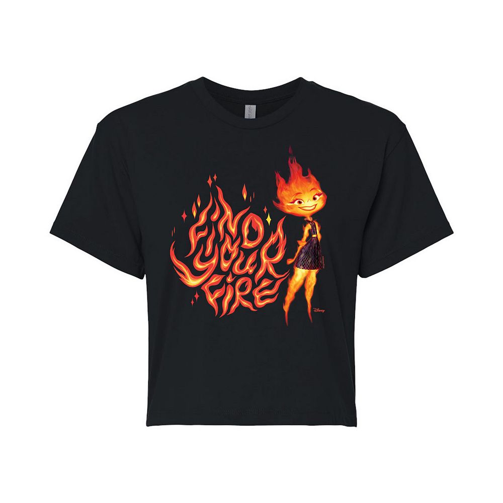 Disney / Pixar’s Elemental Find Your Fire Juniors' Cropped Graphic Tee
