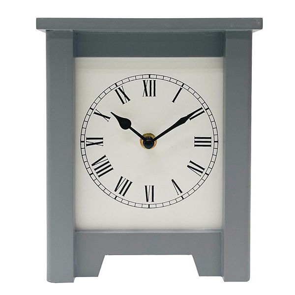 Gray MDF Clock Table Decor