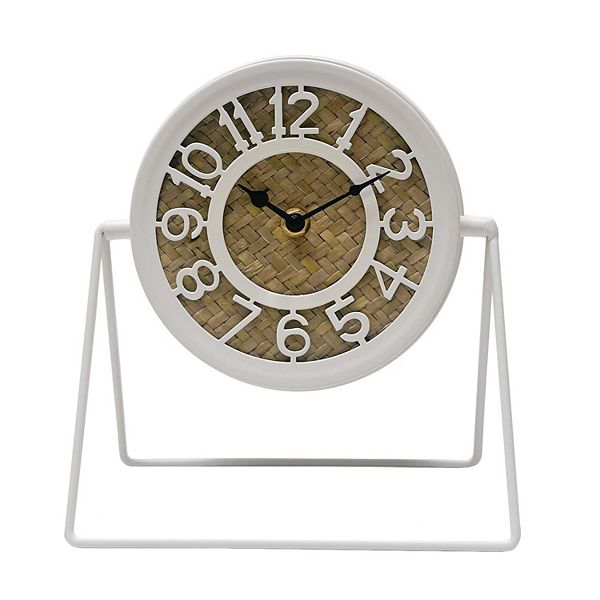 Metal Stand Clock Table Decor