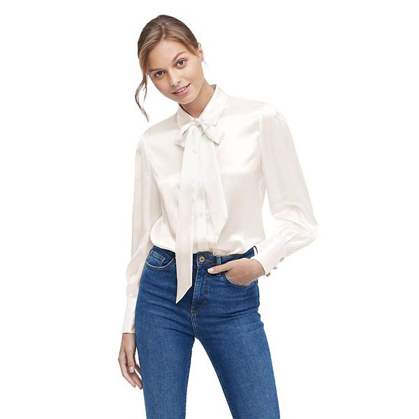 Lilysilk Mim 2 In 1 Bow Tie Silk Shirt For Women