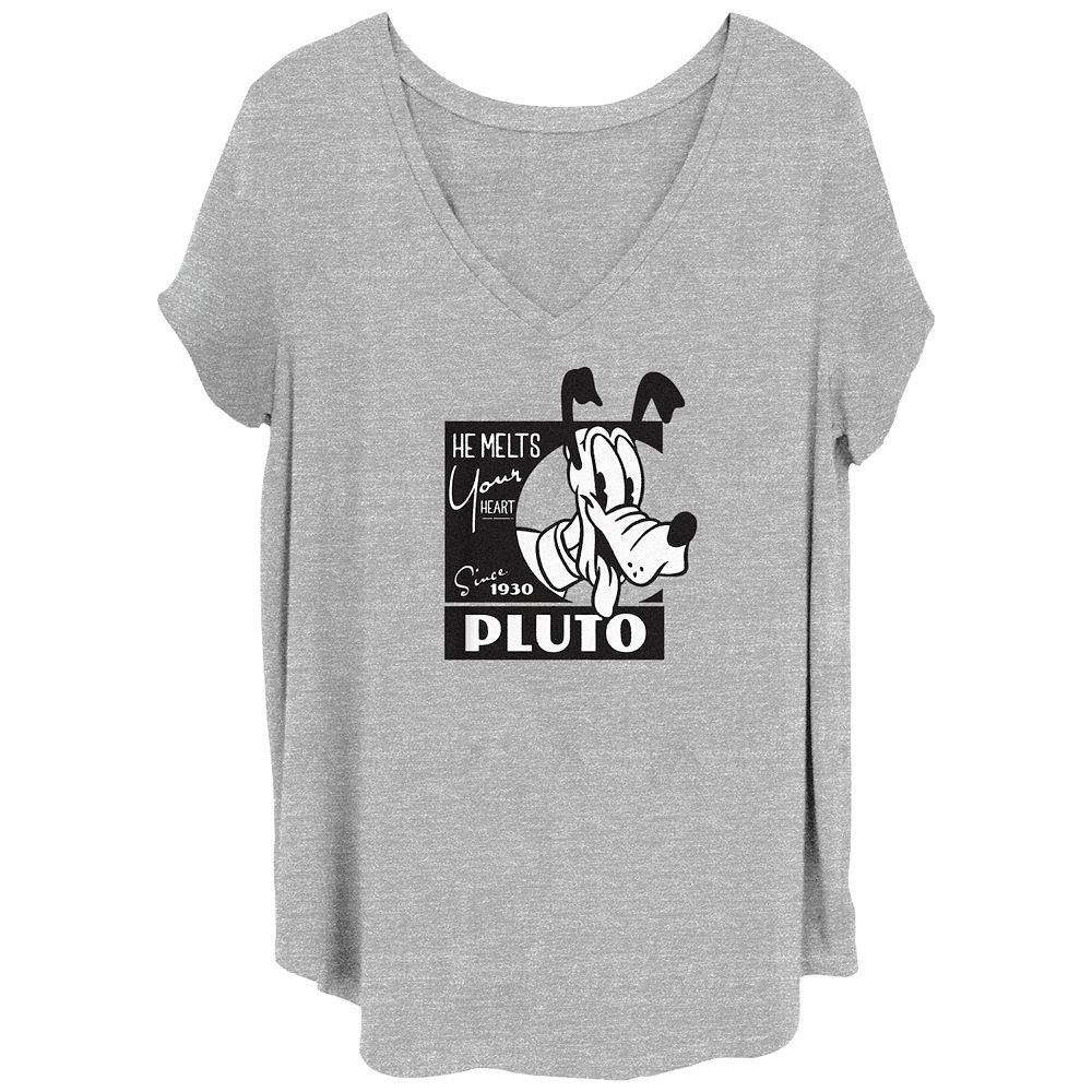 Disney's 100th Anniversary Women's Pluto Since 1930 V-Neck Tee