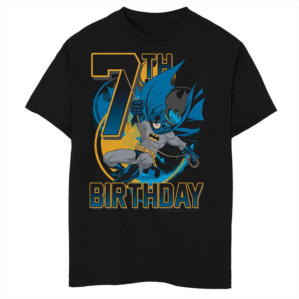 Boys DC Comics Batman 7th Birthday Action Shot Graphic Tee