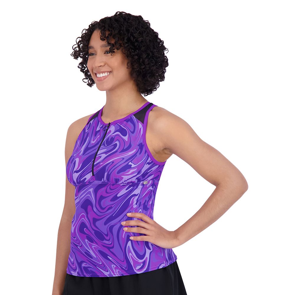 Women's ZeroXposur Printed Vibe Eclipse Tankini Top
