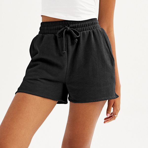 Juniors' SO® Fleece Side Slit Shorts