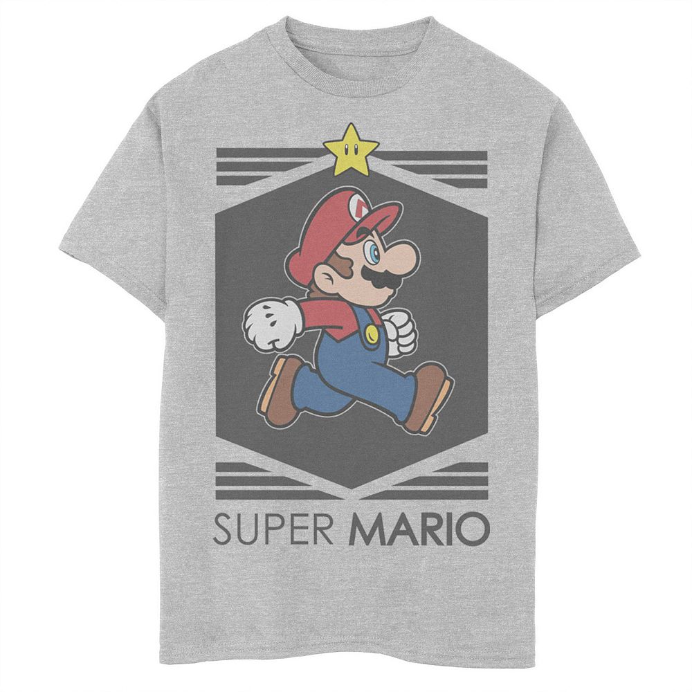 Boys 8-20 Nintendo Super Mario Jumpman Running Star Power Tee
