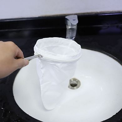 Stainless Steel Handle Coffee Tea Cloth Strainer Filter Sock Bag 5 ...