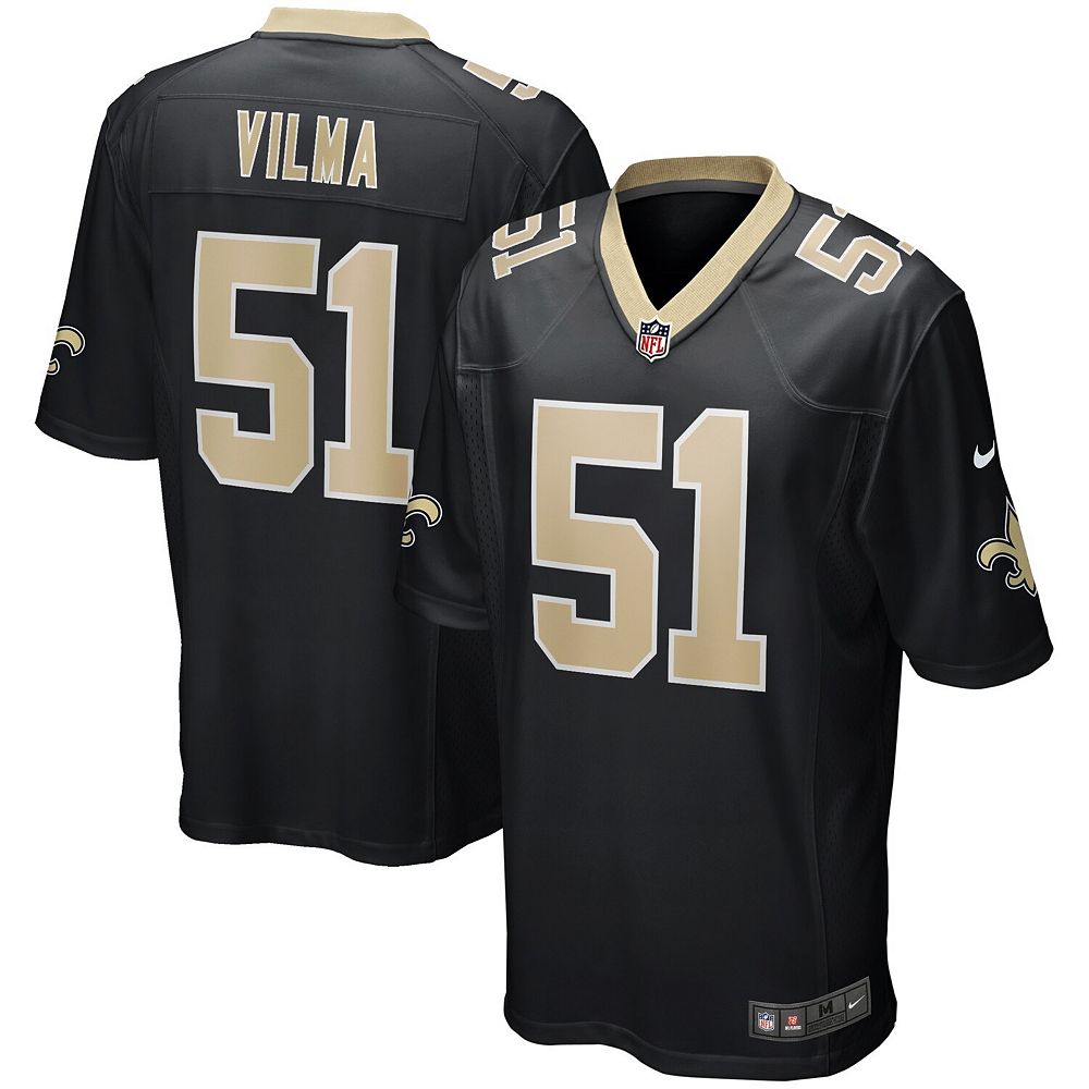 Men's Nike Jonathan Vilma Black New Orleans Saints Game Retired Player ...