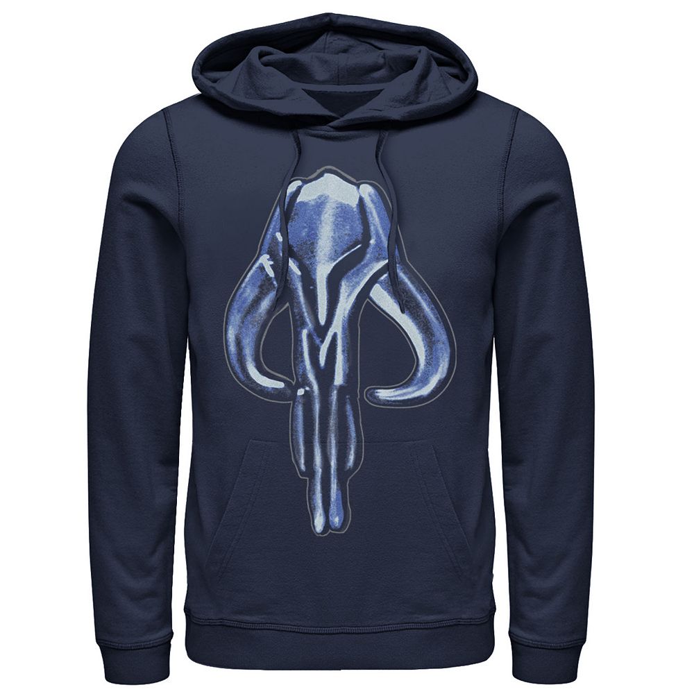 Men's Star Wars The Mandalorian Mythosaur Skull Logo Ice Graphic Hoodie