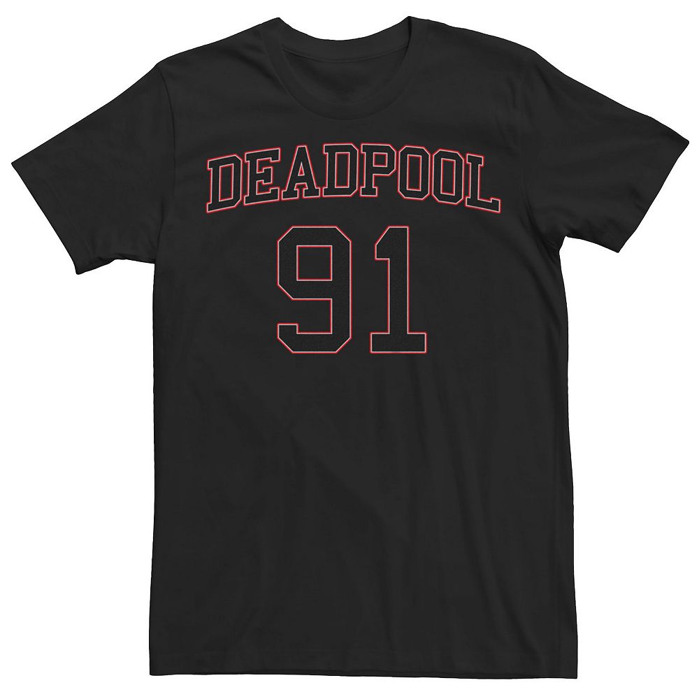 Men's Marvel Comics Retro Deadpool 91 Varsity Graphic Tee