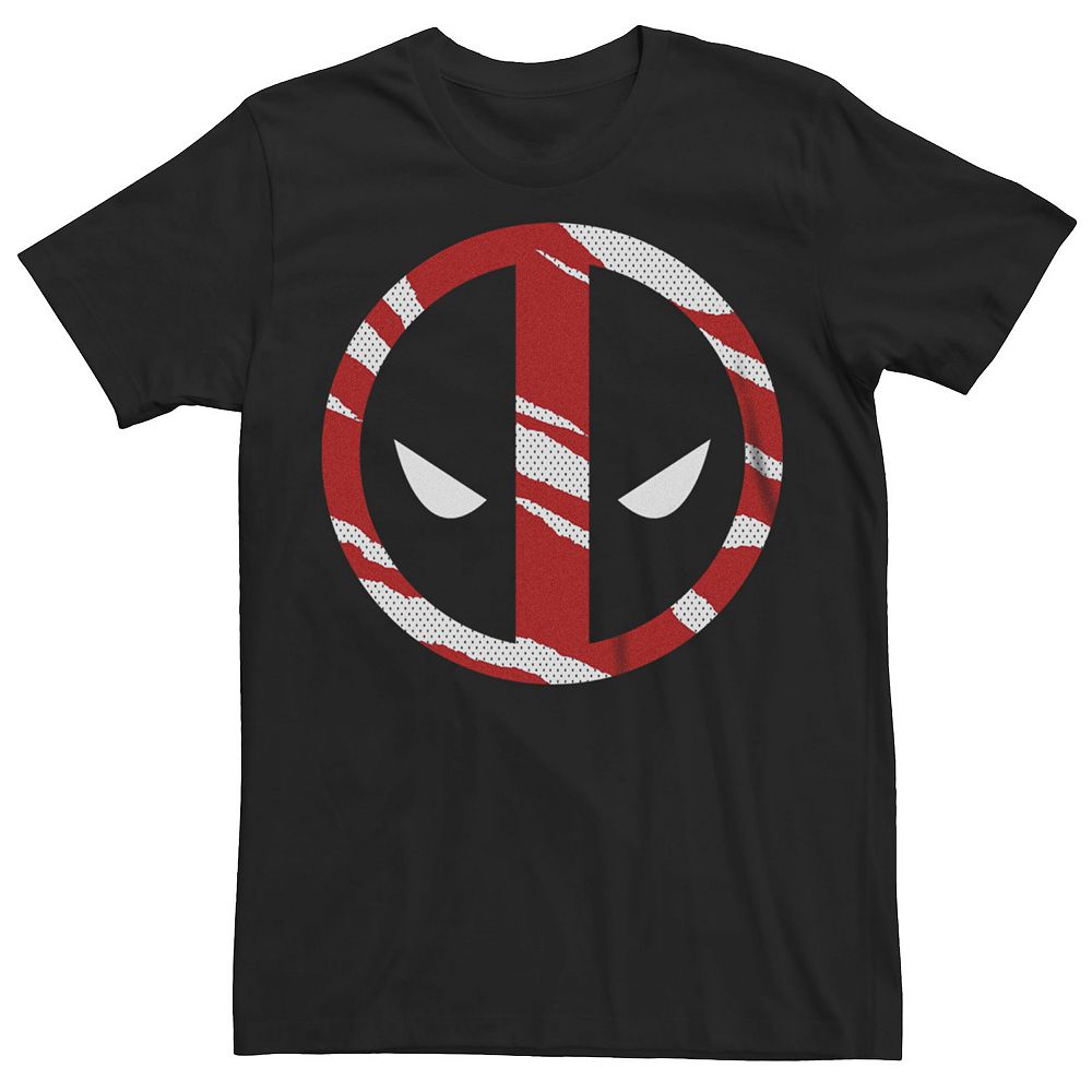 Men's Marvel Comics Retro Deadpool Ripped Logo Graphic Tee
