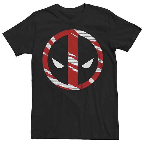 Men's Marvel Comics Retro Deadpool Ripped Logo Graphic Tee