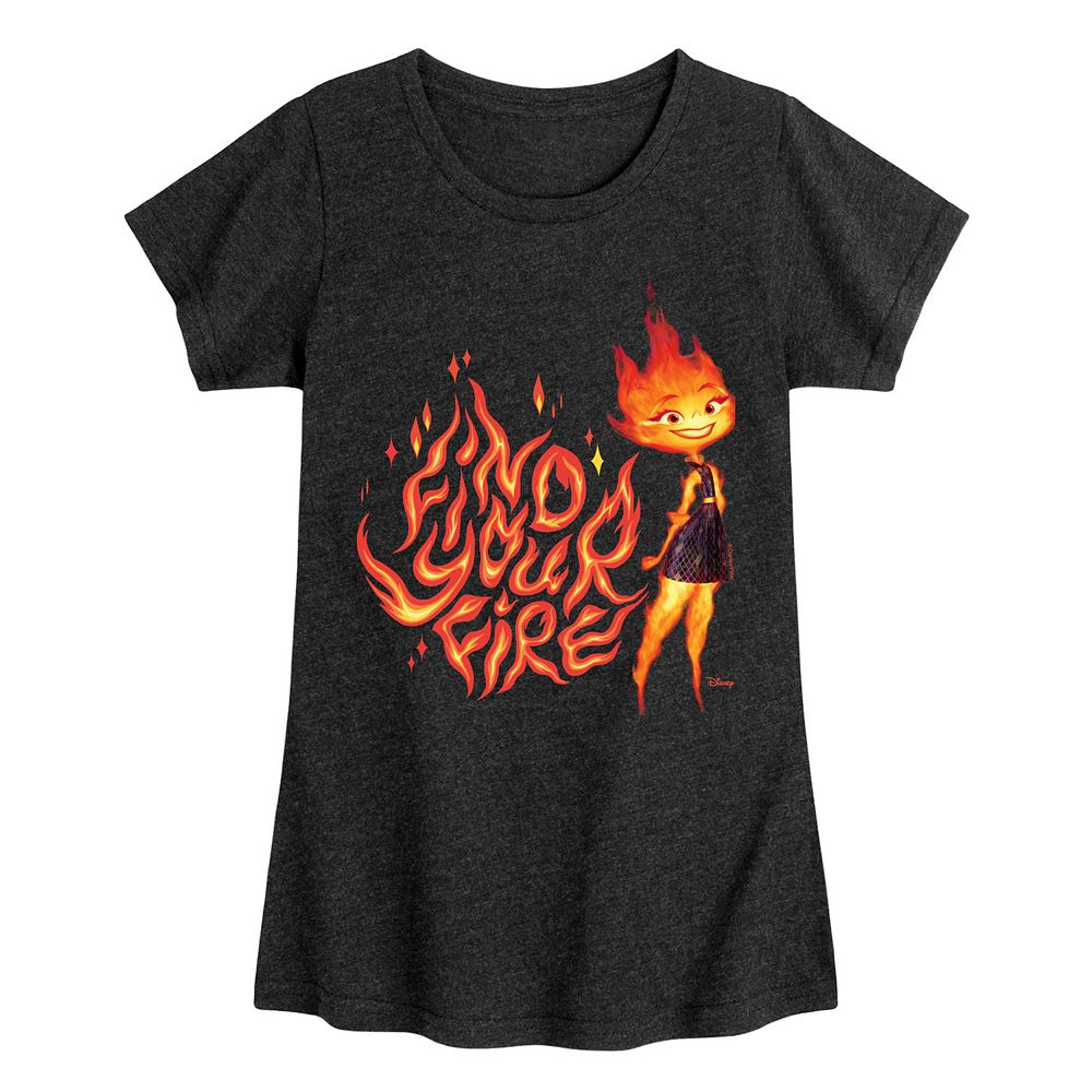 Disney's Elemental Ember Girls 7-16 Find Your Fire Graphic Tee
