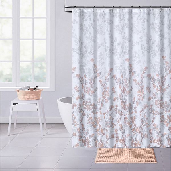 Dainty Home 3D Printed Textured Waffle Weave Shower Curtain