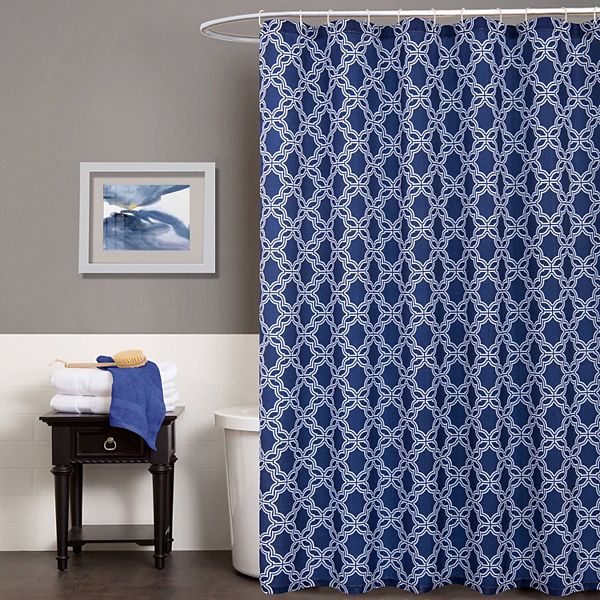 Dainty Home 3D Printed Textured Waffle Weave Shower Curtain