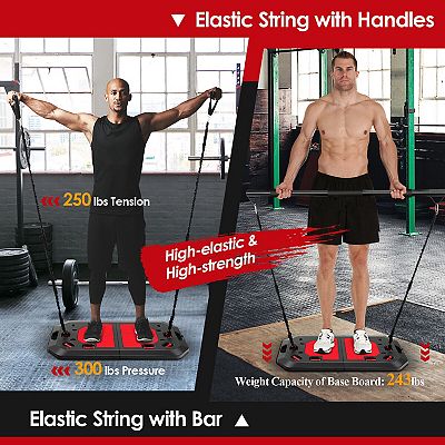Push Up Board With Sit Up Anchor - 14 Position Workout Station With ...