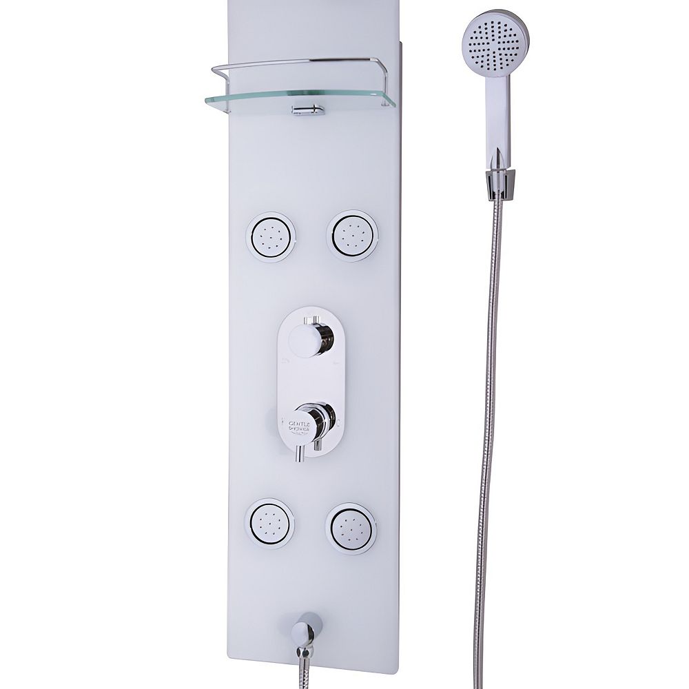 High-Quality 55-Inch Tempered Glass Shower Panel, 3-Stage Function with ...