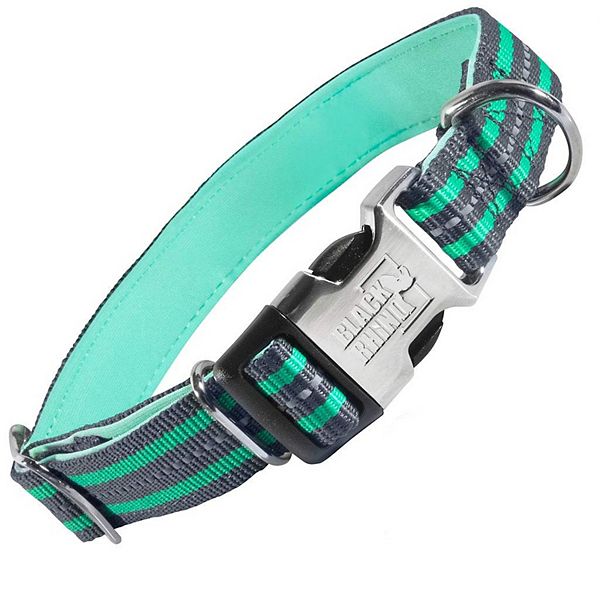 Hybrid Striped Dog Collar Heavy Duty Soft Padded Neoprene Reflective ...