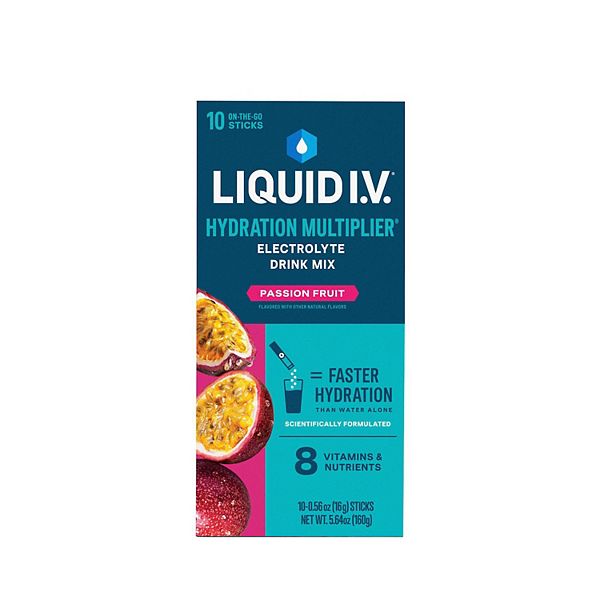 Liquid IV Hydration Multiplier Passion Fruit Drink Mix - 10 Pack