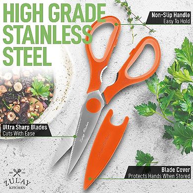 Zulay Kitchen Shears With Protective Cover