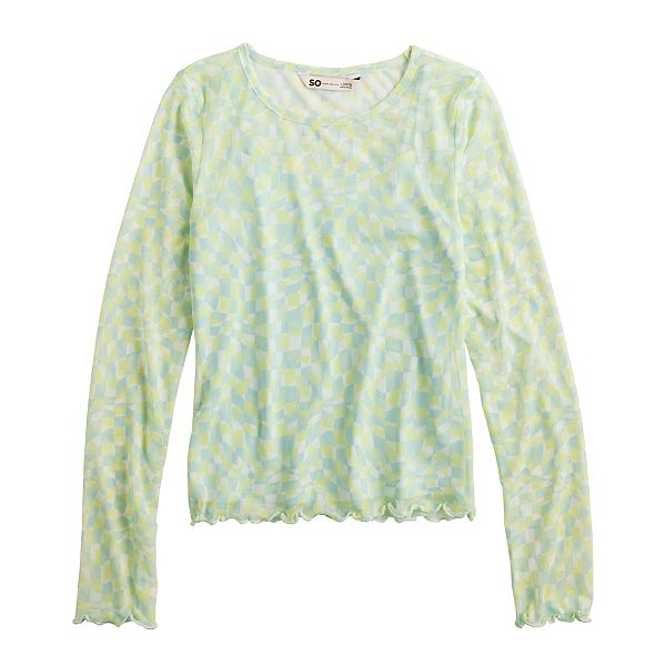 Girls 6-20 SO® Mesh Top & Cami Tank Top Set