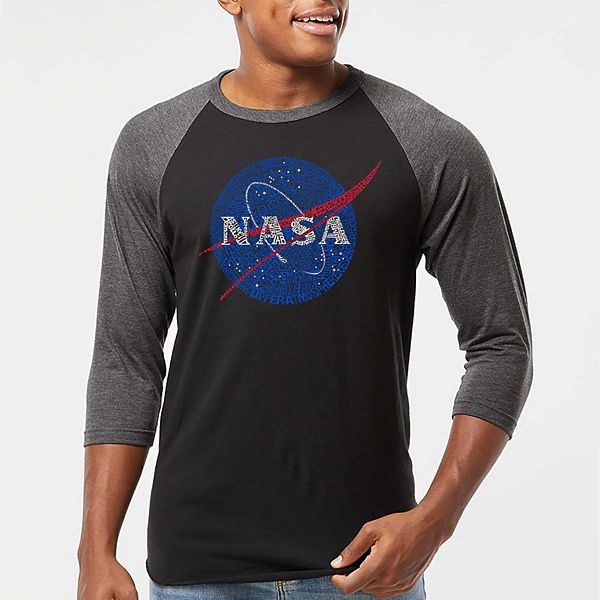 NASA's Most Notable Missions - Men's Raglan Baseball Word Art T-shirt