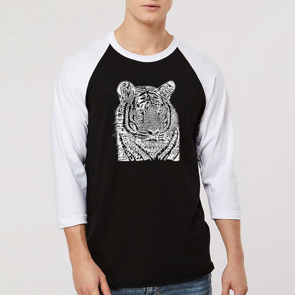 Big Cats - Men's Raglan Baseball Word Art T-shirt